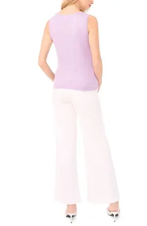 Halogen Sleeveless Scoop Neck Sweater - Soft Lavender