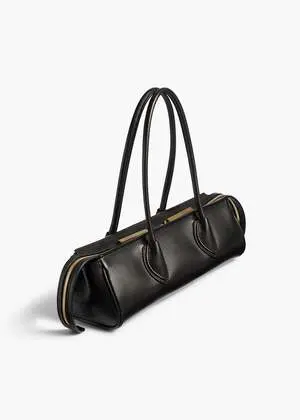 Khaite Donna Leather Shoulder Bag - Black