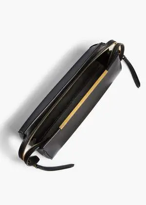 Khaite Donna Leather Evening Clutch - Black