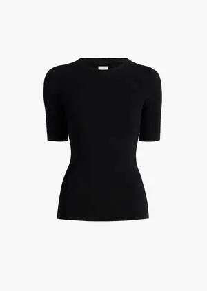 Khaite Maj Knit Top - Black