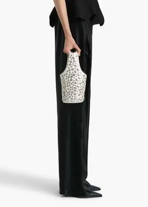 Khaite Livia Bag In Leather With Silver Studs