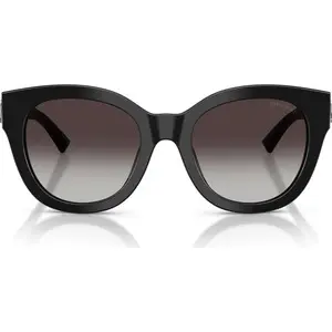 JIMMY CHOO 51mm Round Sunglasses - Black/gradient Gray
