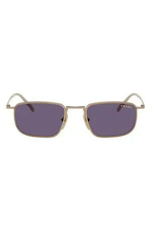 Prada 49mm Pillow Sunglasses Brass/violet