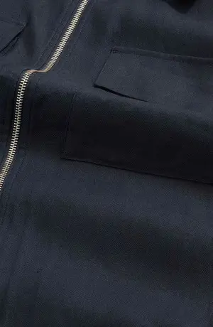 Nn07 Alban 1808 Canvas Zip-up Shirt Jacket - Deep Navy