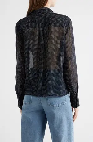 FRAME Polka Dot Tie Shirt