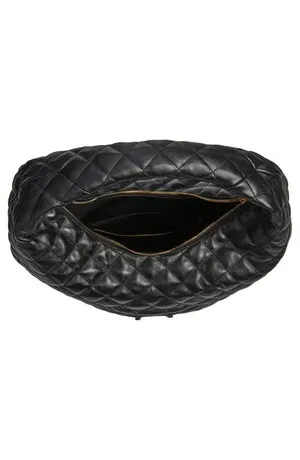 Saint Laurent Icare Quilted Leather Hobo Bag - Noir