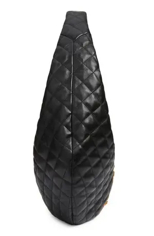 Saint Laurent Icare Quilted Leather Hobo Bag - Noir