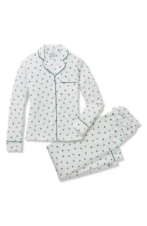 PETITE PLUME Shamrock Lightweight Pima Cotton Pajamas - Green