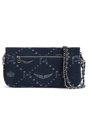 Zadig&Voltaire Rock Denim Monogram Crossbody Bag