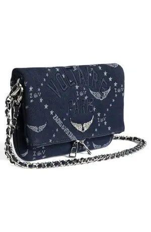 Zadig&Voltaire Rock Denim Monogram Crossbody Bag