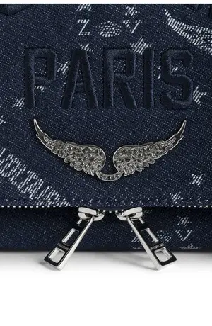 Zadig&Voltaire Rock Denim Monogram Crossbody Bag