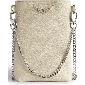 Zadig&Voltaire Rock Pebbled Leather Phone Pouch - Flash