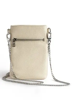 Zadig&Voltaire Rock Pebbled Leather Phone Pouch - Flash