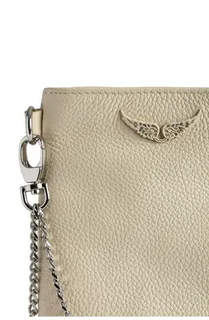 Zadig&Voltaire Rock Pebbled Leather Phone Pouch - Flash