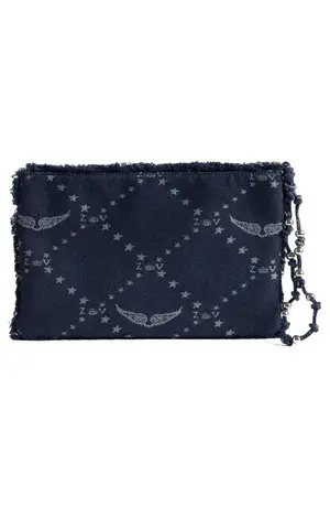 Zadig&Voltaire Angel Denim Clutch - Silent