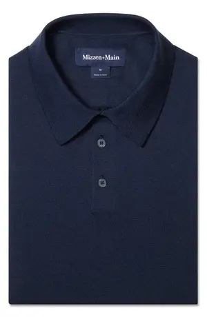 Mizzen+main Ashe Cotton Blend Performance Sweater Polo