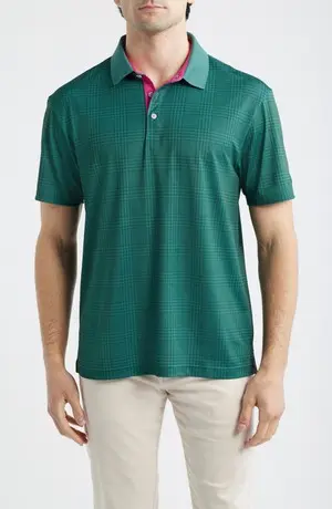 SWANNIES Bobby Check Performance Golf Polo
