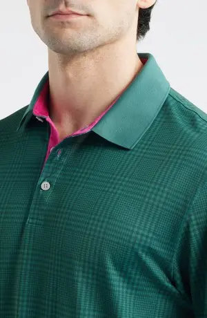 SWANNIES Bobby Check Performance Golf Polo