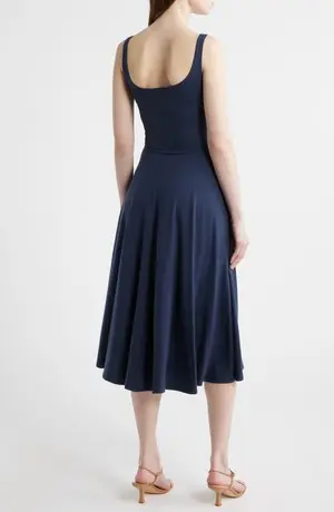 REFORMATION Rou Jersey Midi Dress - Midnight