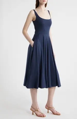 REFORMATION Rou Jersey Midi Dress - Midnight