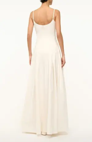 Staud Joy Cotton Blend Maxi Dress - Ivory