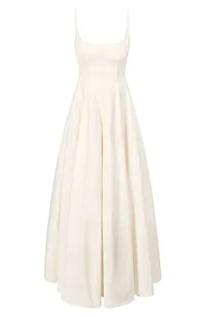 Staud Joy Cotton Blend Maxi Dress - Ivory