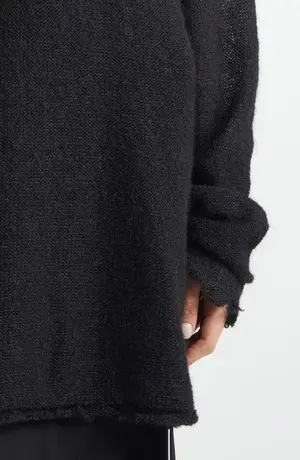 TOTEME Longline Mohair Blend Sweater - Black