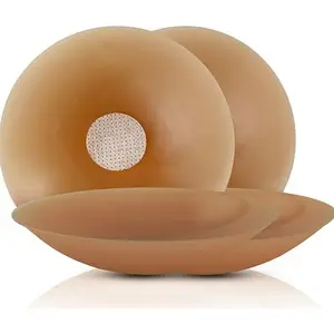 MISS CIRCLE NEW YORK Silicon Reusable Nipple Covers Ultra Thin Breast Pasties - Coffee