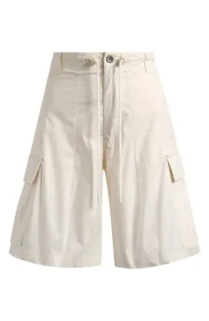 SKIMS Swiss Cotton Cargo Shorts - Egret