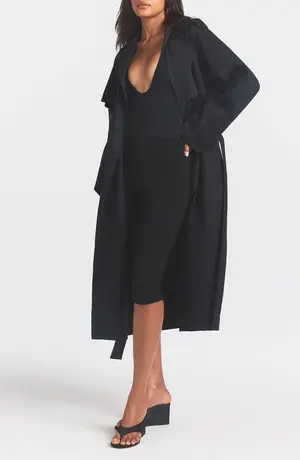 SKIMS Oversized Trench Coat - Onyx