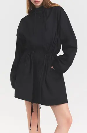 SKIMS Swiss Cotton Oversize Anorak - Onyx