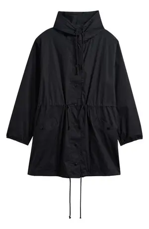 SKIMS Swiss Cotton Oversize Anorak - Onyx
