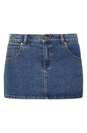 Abrand Denim 99 Bella Denim Skirt - Mid Blue