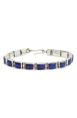 Caputo & Co Reversible Lapis Link Bracelet
