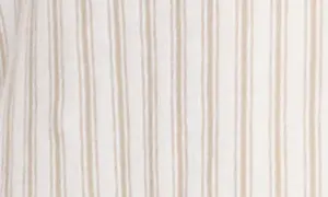 PETITE PLUME Olivia Stripe Pima Cotton Short Pajamas - Beige