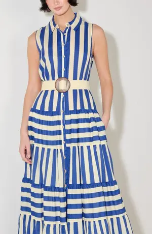 FREEMARKET Striped Sleeveless Maxi Dress