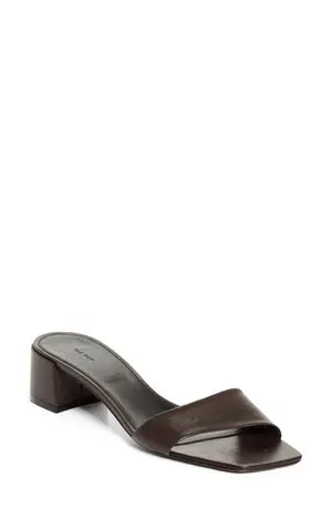 THE ROW Block Heel Sandal - Lacquer Brown