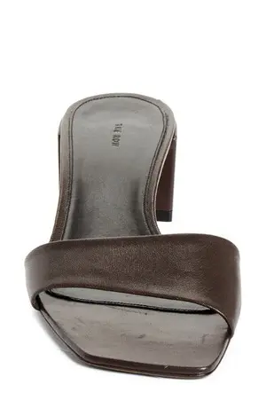 THE ROW Block Heel Sandal - Lacquer Brown