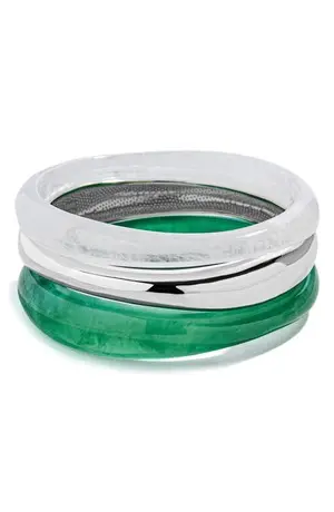 Baublebar Raven Set Of 3 Bangle Bracelets - Silver