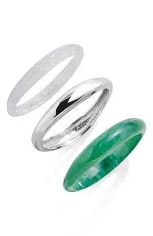 Baublebar Raven Set Of 3 Bangle Bracelets - Silver