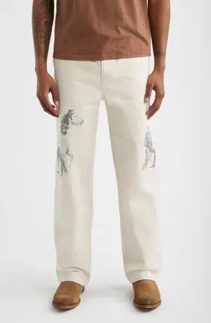 ONE OF THESE DAYS Canvas Painter Pants - Natural