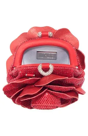 Judith Leiber Rose Crystal Clutch