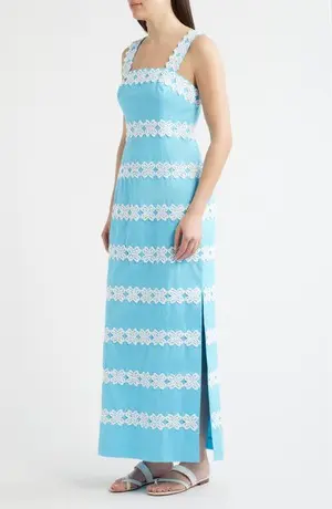 Lilly Pulitzer® Davis Linen Maxi Dress - Capri Blue