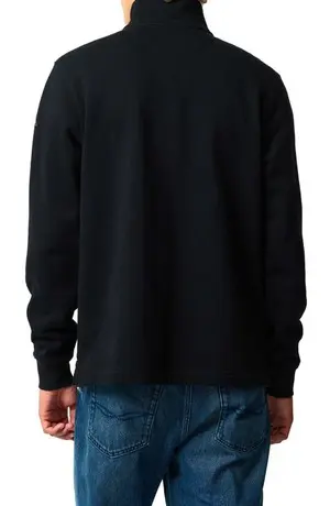 Rodd & Gunn Quarter Zip Cotton French Terry Pullover - Onyx