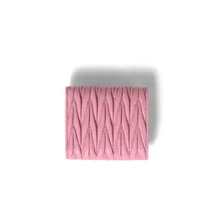 Miu Miu Small Matelassé Nappa Leather Wallet - Pink