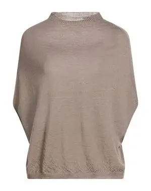 Rick Owens Turtleneck Virgin Wool Knit Top - Grey