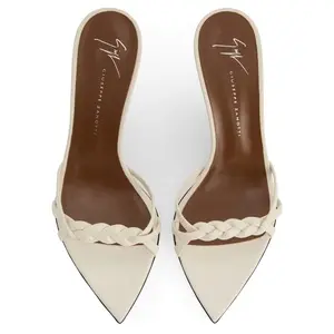 GIUSEPPE ZANOTTI Intriigo Braid 70 Mules - Ivory