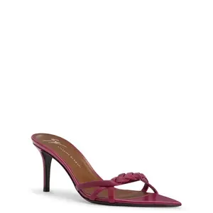 GIUSEPPE ZANOTTI Intriigo Braid 70 Leather Mules - Pink
