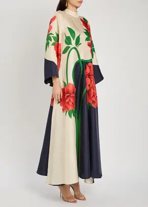 La DoubleJ Magnifico Printed Silk Maxi Dress - Multicoloured