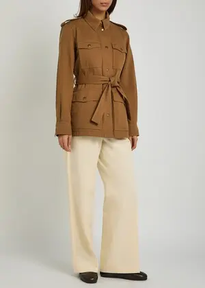 Moncler Straight-leg Cotton-poplin Trousers - Beige